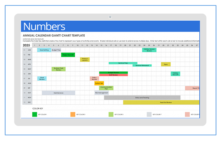 Free Gantt Templates for Apple Numbers on Mac | Smartsheet - 欧宝体育spp